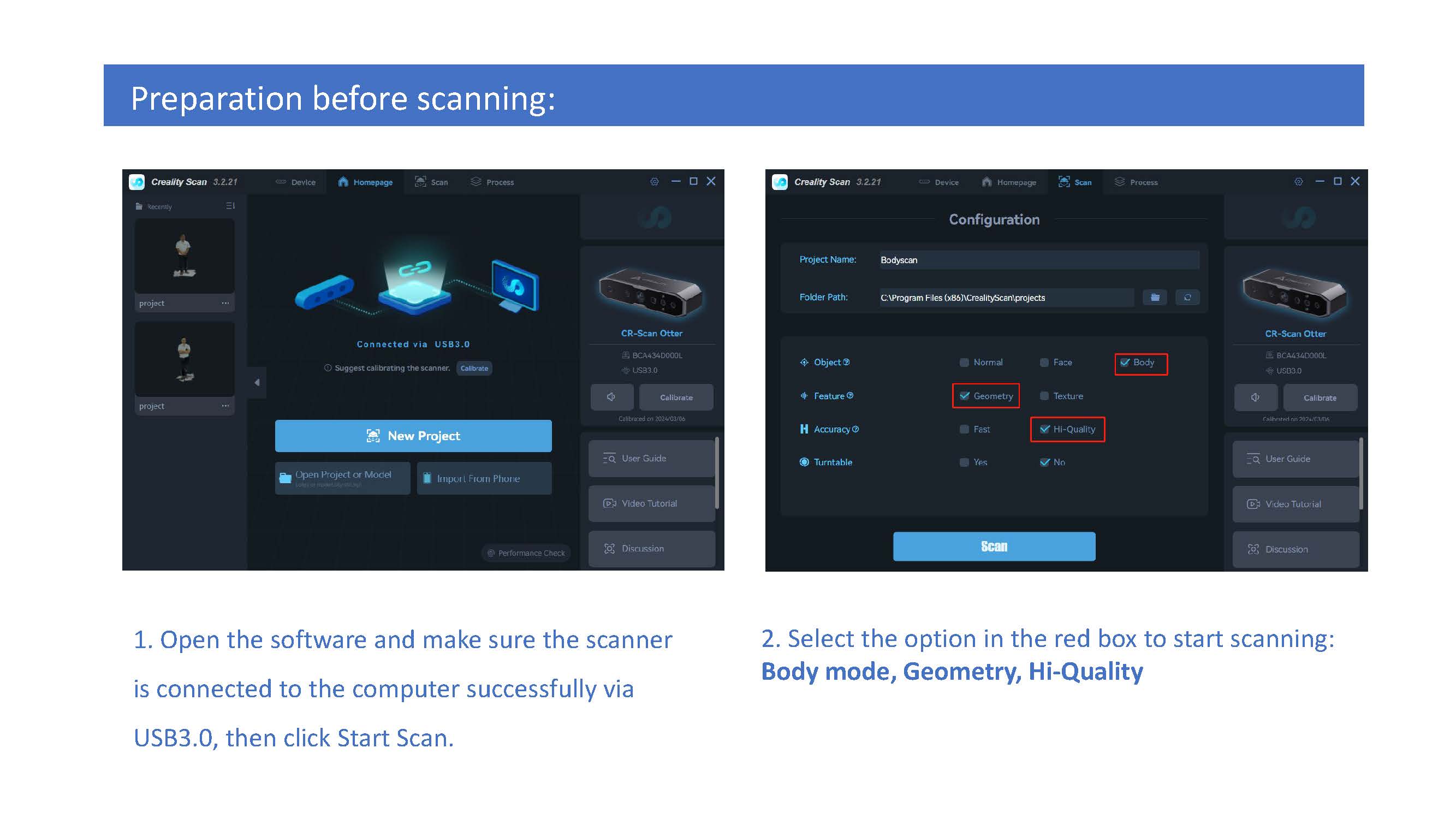 How to scan full body in 90 seconds | Creality Wiki