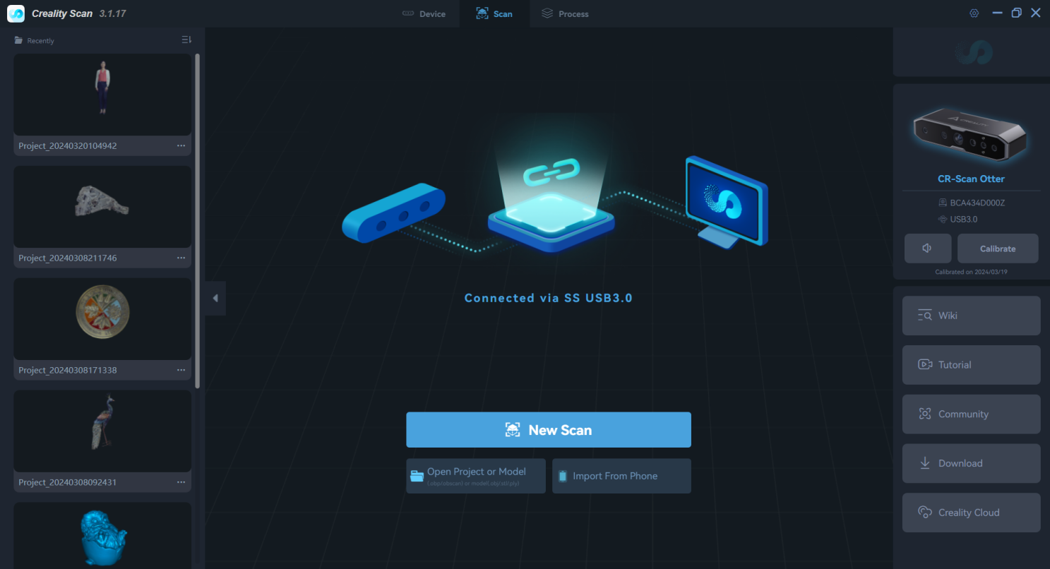 Software Manual for CR-Scan Otter | Creality Wiki