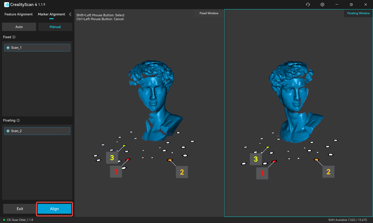 Software Manual for CR-Scan Otter | Creality Wiki