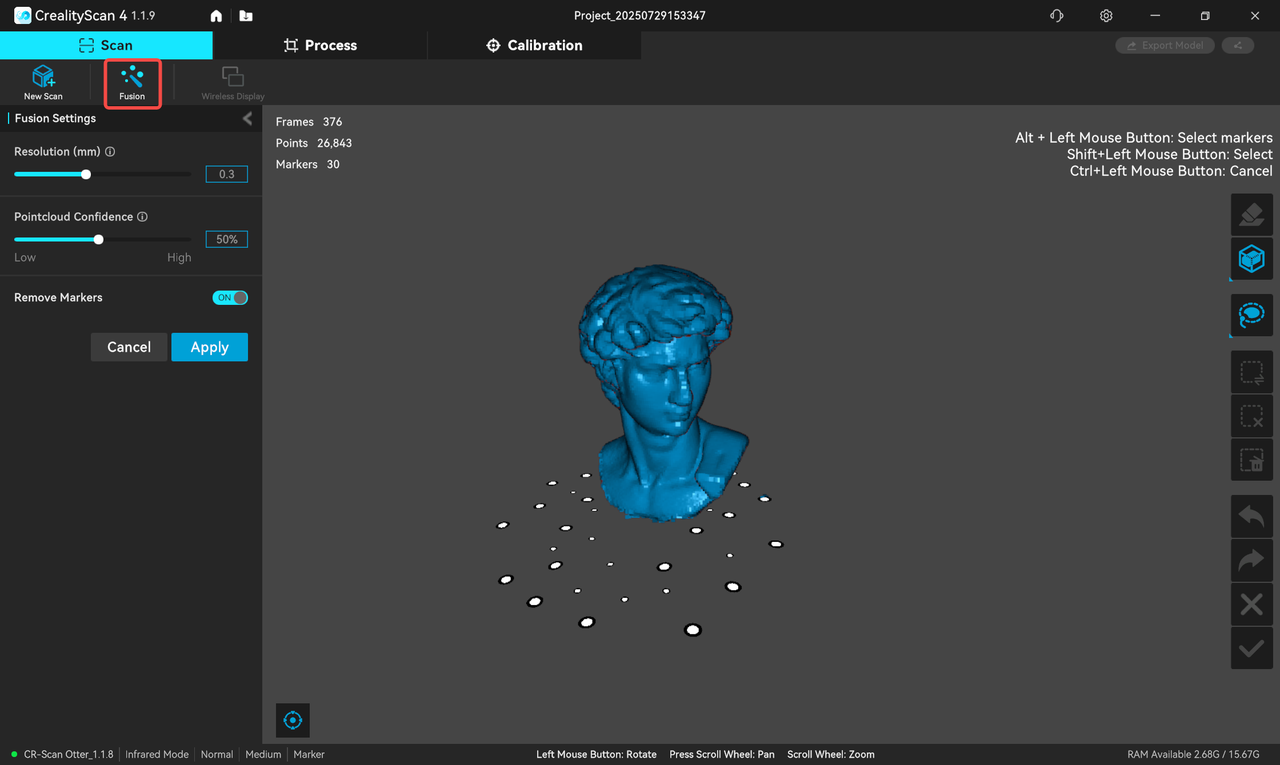 Software Manual for CR-Scan Otter | Creality Wiki