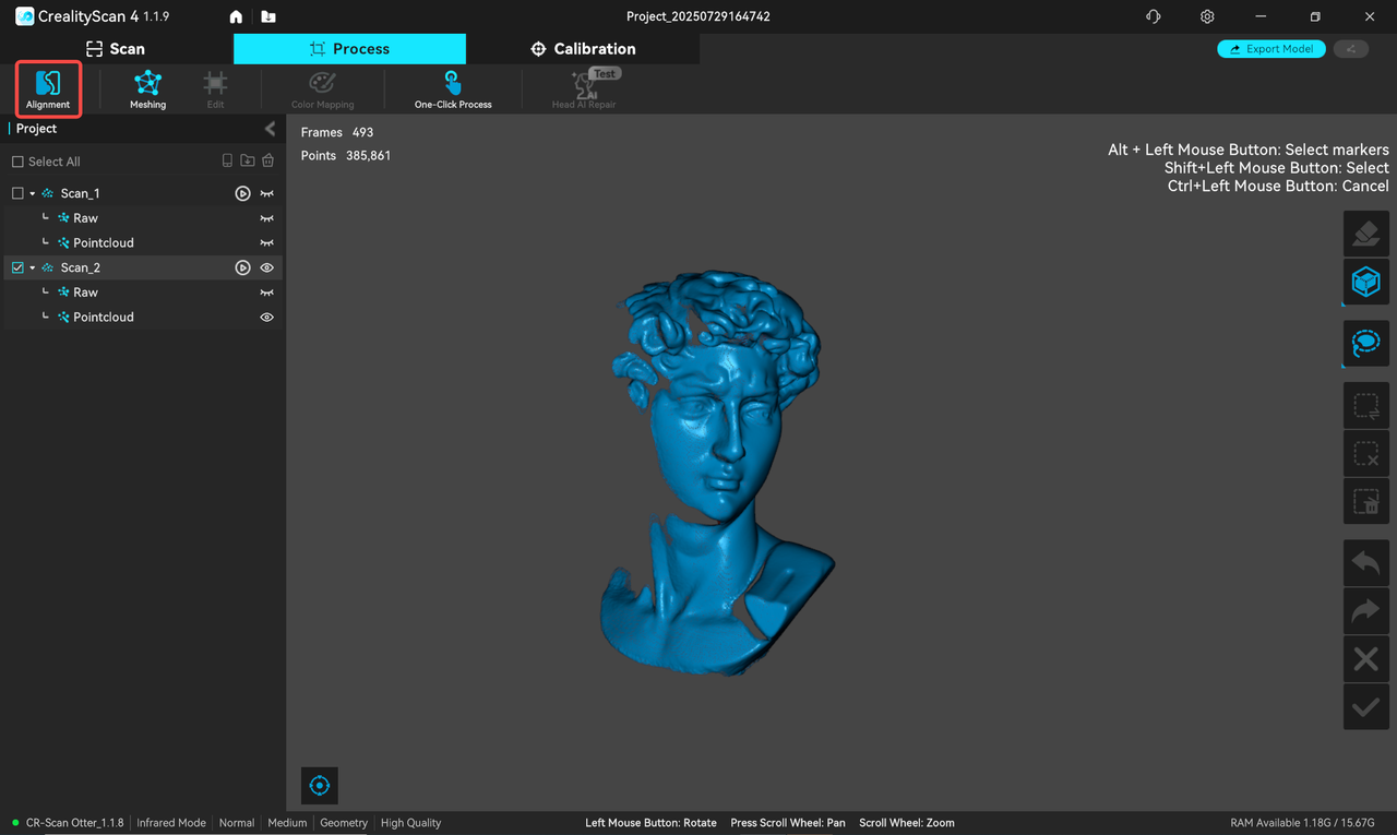 Software Manual for CR-Scan Otter | Creality Wiki
