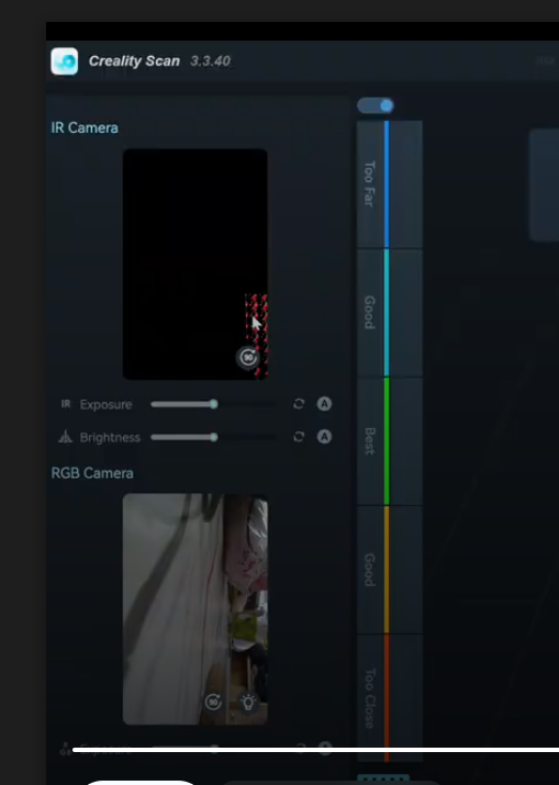 Preview failure on IR camera during Infrared Mode Scanning | Creality Wiki