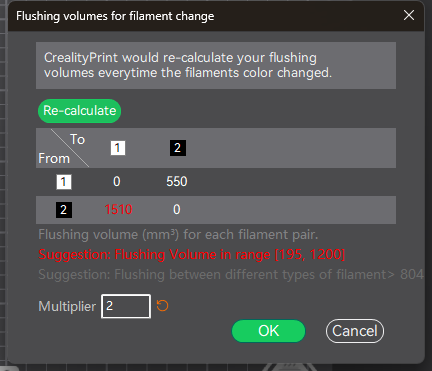 Flush Volume Setup Guide | Creality Wiki