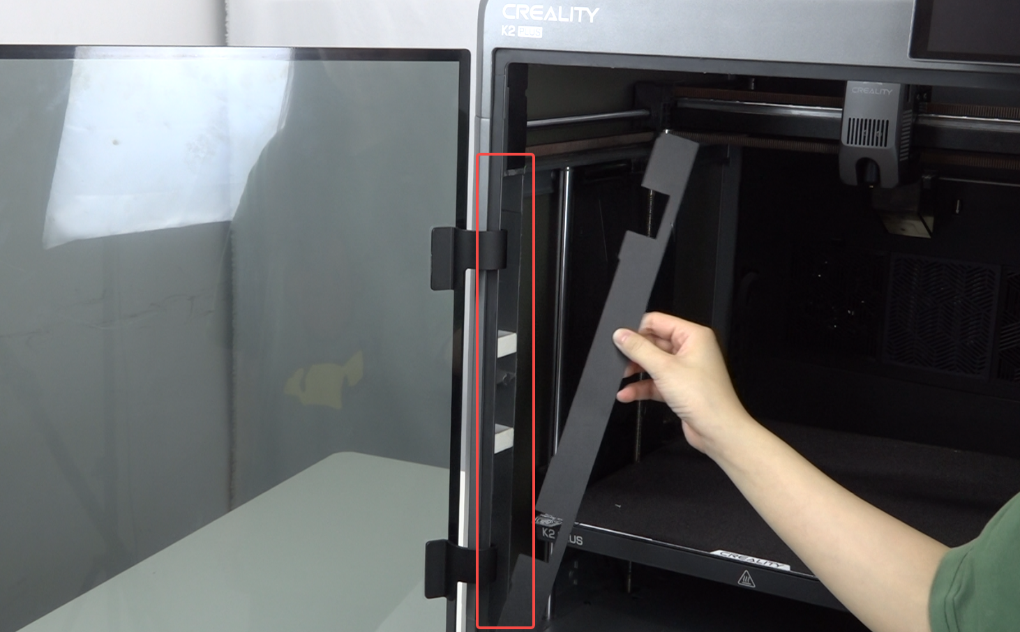 Replace K2 Plus Front Door Assembly | Creality Wiki