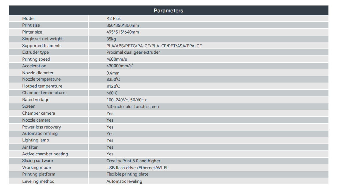 K2 Plus User Manual | Creality Wiki