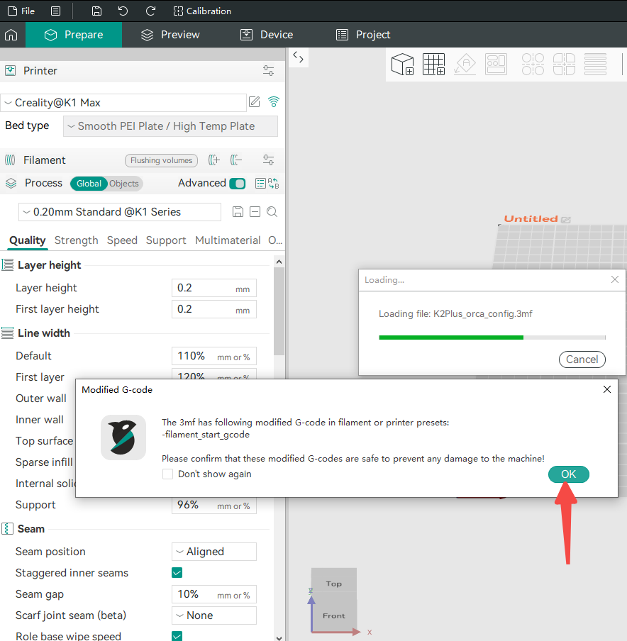 K2 Plus第三方切片使用设置 | Creality Wiki